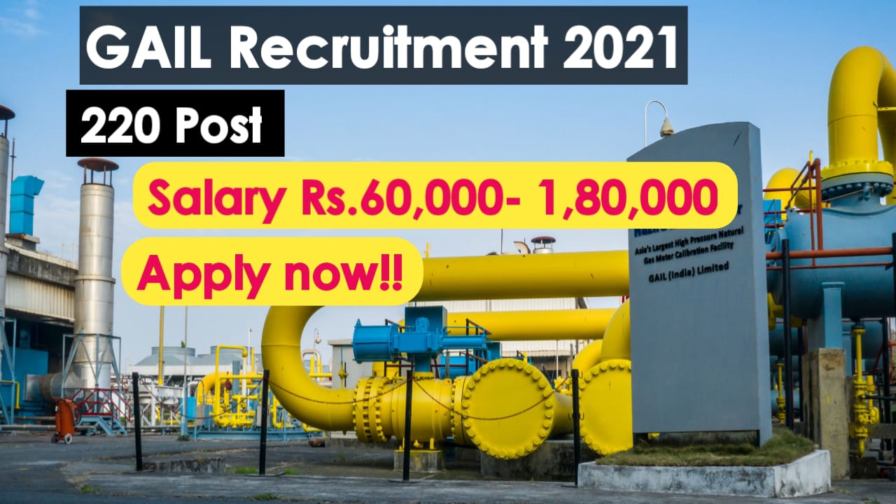 GAIL Recruitment 2021 Apply Before The Deadline | Salary 1,80,000,Gail